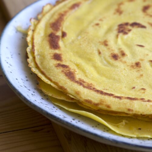 Majspandekager - opskrift på pandekager lavet af majsmel