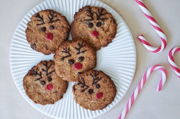 Sunde julecookies - med mandler, dadler, kanel og appelsinskal (vegansk)