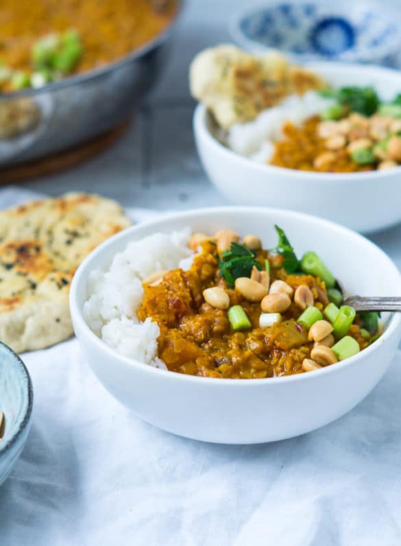 Indisk dahl med græskar - opskrift på skøn indisk vegetarret med græskar