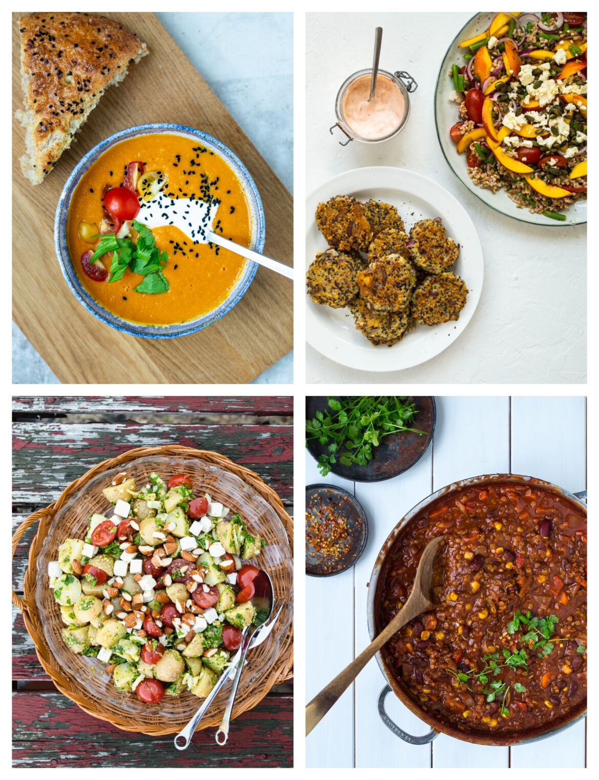 Vegetarisk madplan uge 8 - lækre vegetariske opskrifter - Stinna