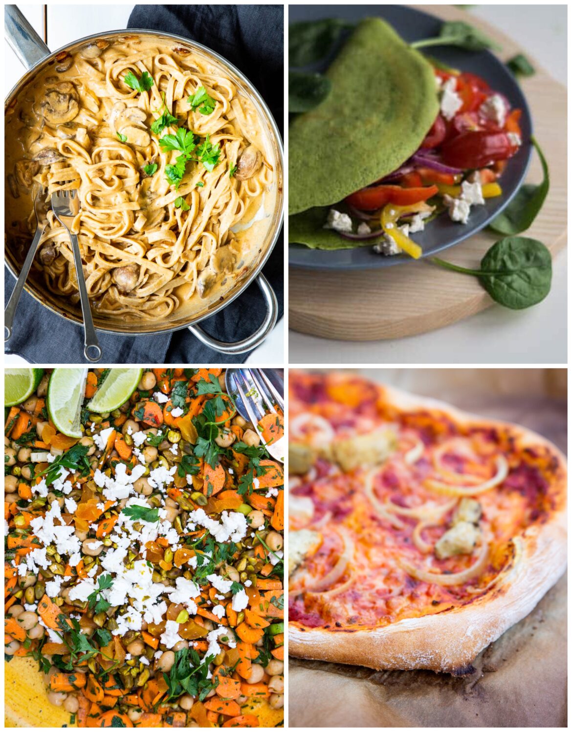 Vegetarisk madplan 25- sund madplan med vegetariske opskrifter - Stinna