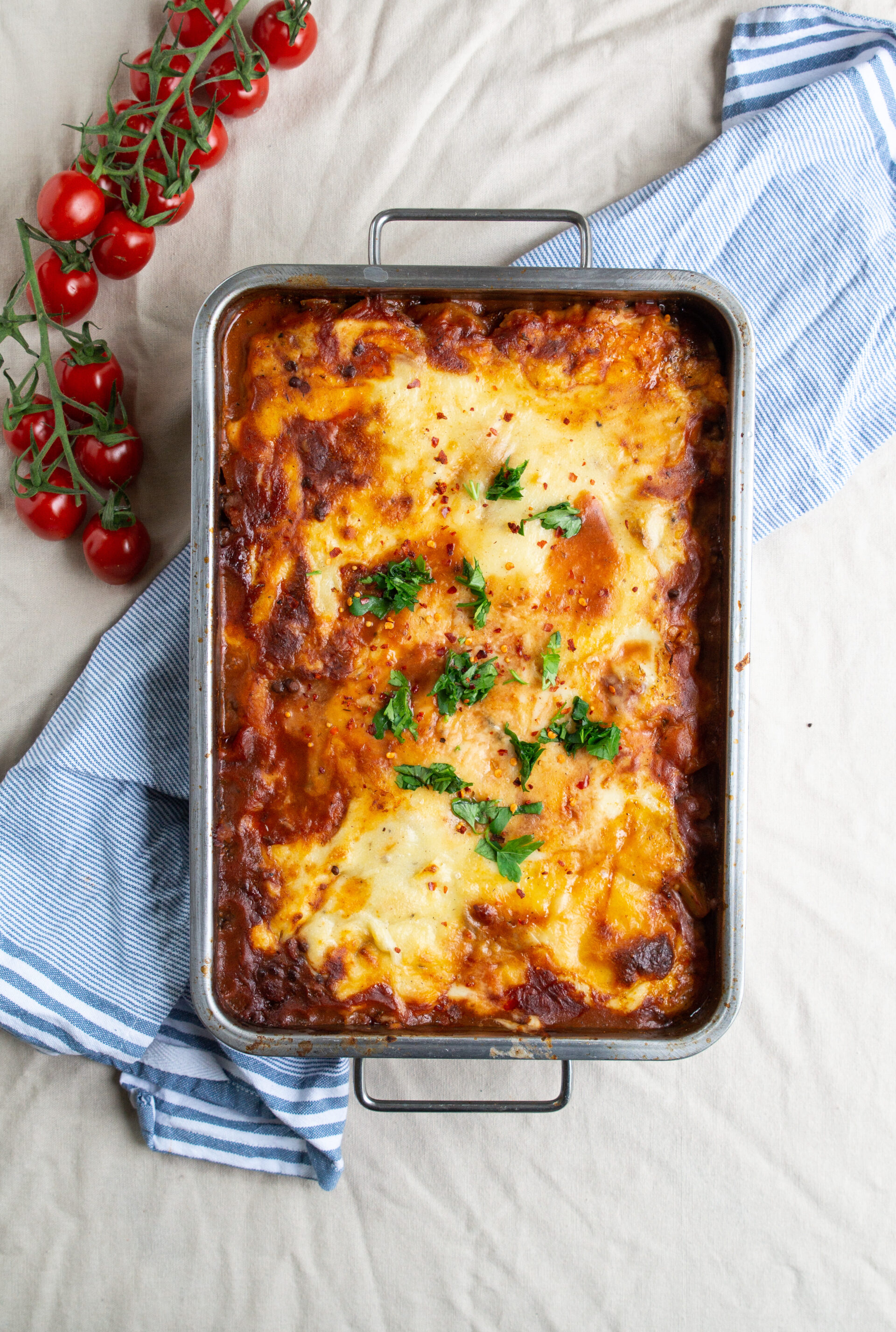 Vegetar moussaka - moussaka uden kød med kartofler og aubergine