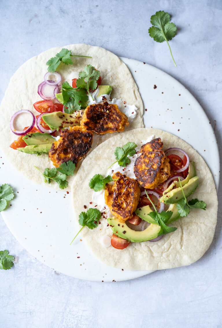 Vegetarfrikadeller med søde kartofler | lækre vegetardeller