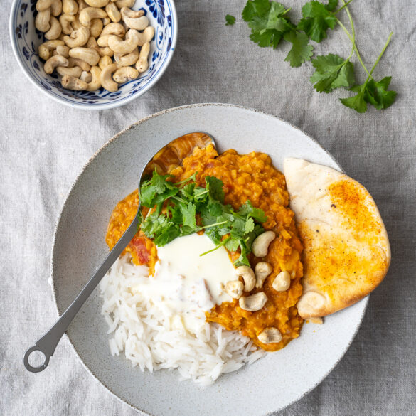 Blomkålsdahl - opskrift på indisk dahl med blomkål